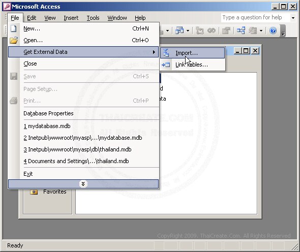 Import Mysql To Access Database เทคนิคการอิมพอร์ทฐานข้อมูล Mysql เข้าสู่ฐานข้อมูล Access