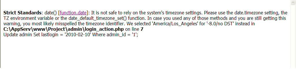 error update วันที่ ช่วยดูทีคับ Update admin Set lastlogin = '".$date ...