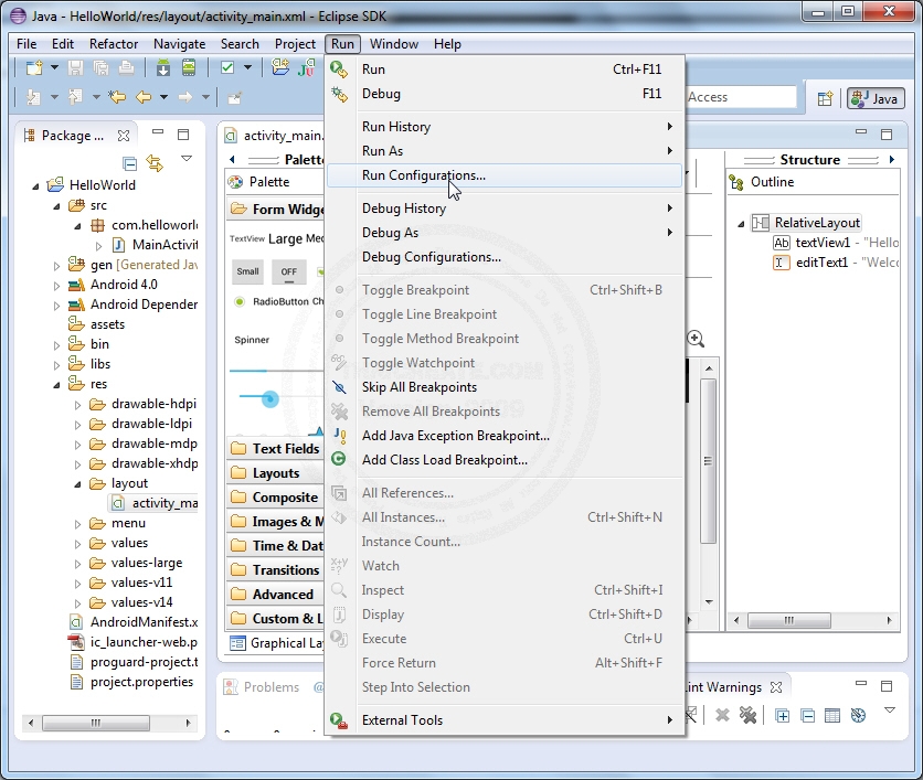 วิธีรัน Project Android ผ่าน Avd หรือ Emulator Android Eclipse Emulator