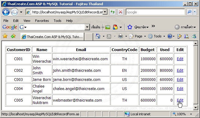 Asp Mysql Editupdate Record
