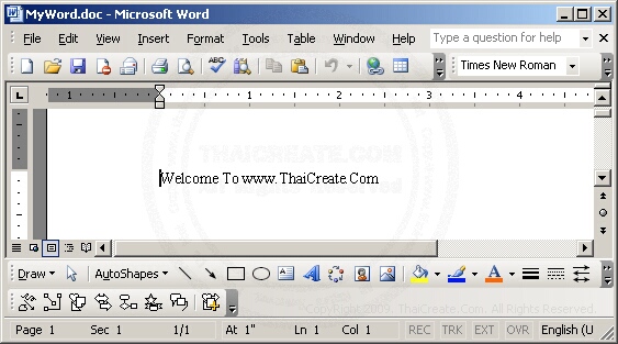 Asp And Word Word Application Create Word Document