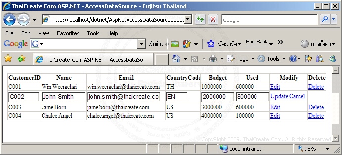 C Aspnet Accessdatasource And Gridview Itemcommand 5701