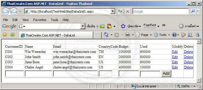C Aspnet Datagrid Control Vs 200520082010 Fx 203540