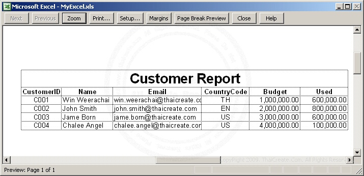 Aspnet Export Database To Excel Reportprint Format Excel Application