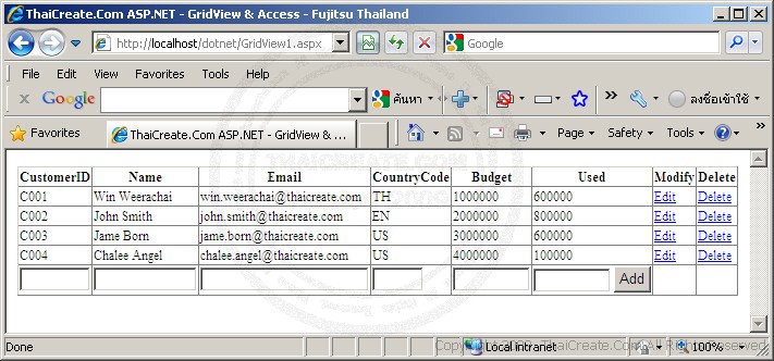 C Aspnet Gridview Control Microsoft Access Mdb Systemdataoledb 4522