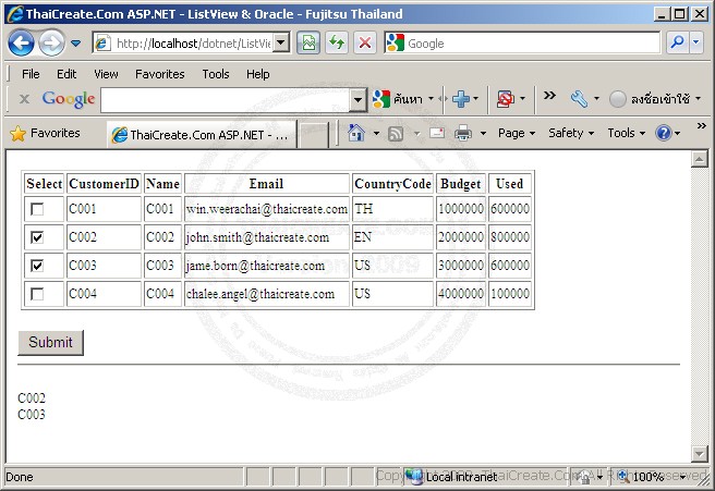 C Aspnet Listview Control Oracle Database Systemdataoracleclient 8976
