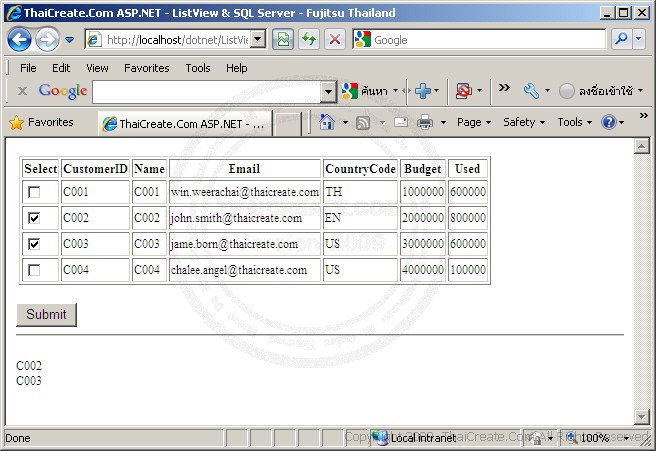 C Aspnet Listview Control Sql Server 200020052008 Systemdata