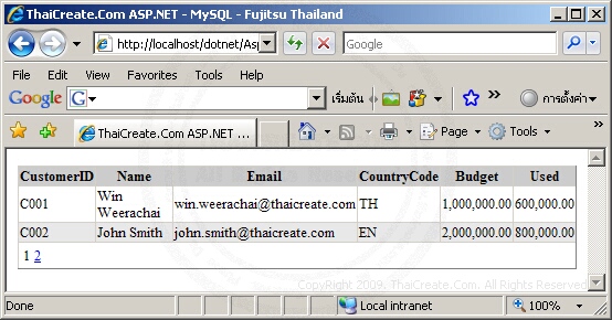 C Aspnet Mysql List Record Pagingpagination