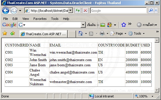 C Aspnet Systemdataoracleclient Dataset Adding Rows 8026