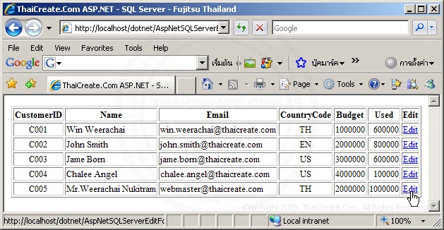 C Aspnet Sql Server Editupdate Record 9724