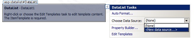 C Aspnet Datalist Control Accessdatasource