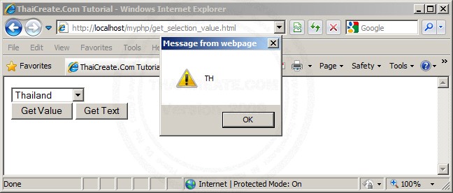 Javascript Get Selection Text From Dropdownlistlistmenu 4423