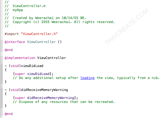 การเขียน Coding ด้วยภาษา Objective C กับการแสดงผลง่าย ๆ บน Ios Iphoneipad