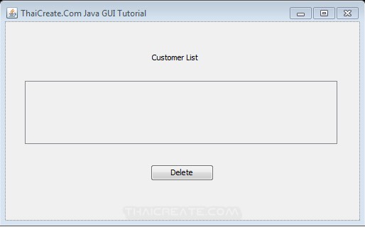 Java Gui Delete Data In Database
