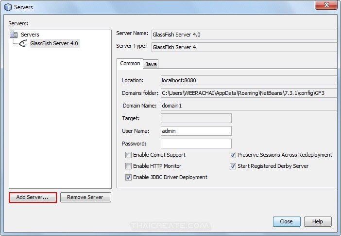 การติดตั้งและ Config โปรแกรม Netbeans Ide กับ Server Apache Tomcat