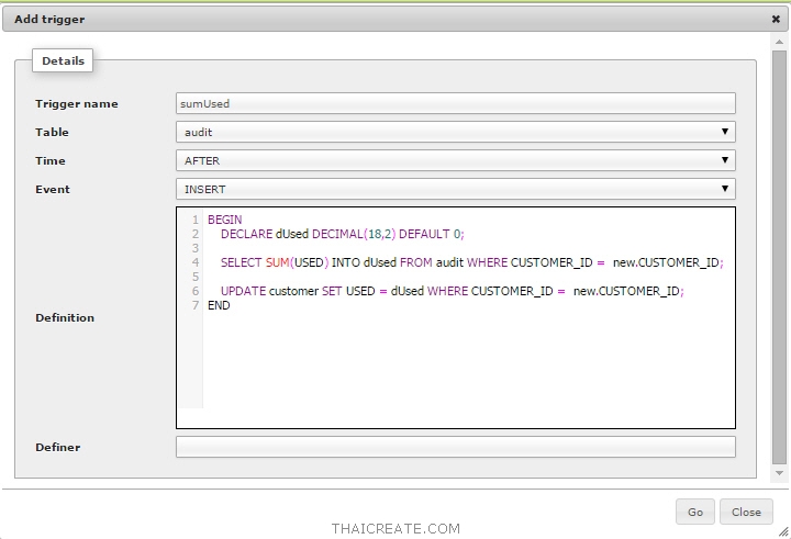 ตอนที่ 14 การสร้าง Trigger บน Mysql Database Mysql Trigger 8826