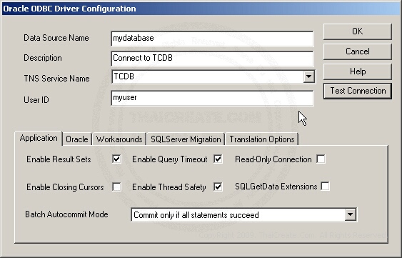 Oracle Data Source Config Dsn