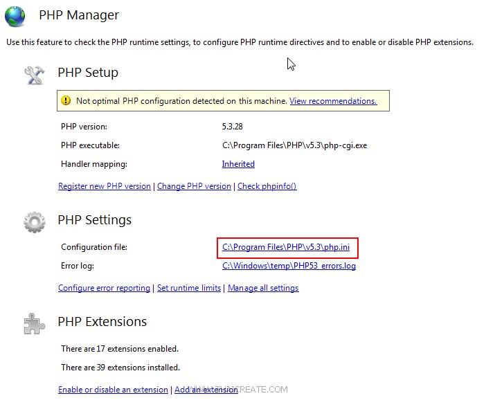 Php Iis And Sql Server Sqlsrv Configuration And Settings