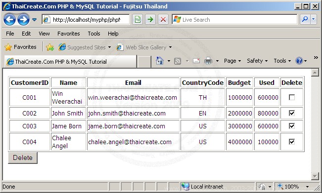 Php Mysql Multiple Checkbox Delete Record 3121