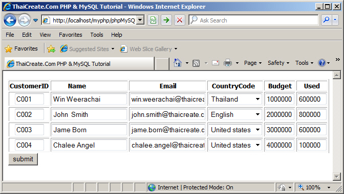 Php Mysql Multiple Rows Editupdate Record 9492