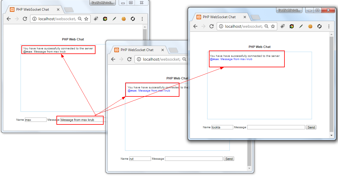 Websocket ตอนที่ 4 Client เชื่อมต่อ Servcies ของ Websocket การรับ ส่งข้อมูล Real Time ด้วย Php
