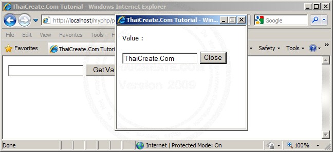 Javascript Send Data From Popup To Main Form