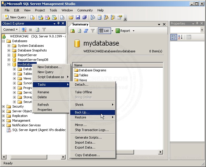 Sql Server 2005 Exportbackup Database