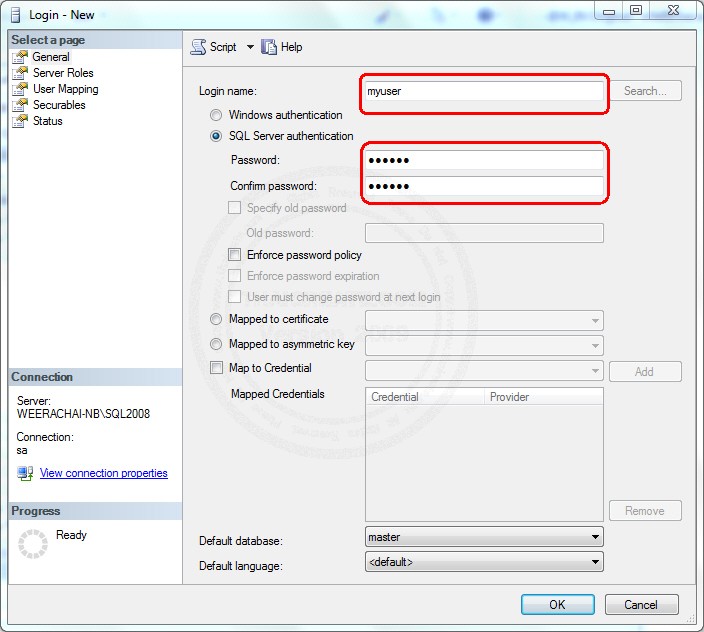 Sql Server 2005 2008 2012 2014 2016 Create Login Create User Database