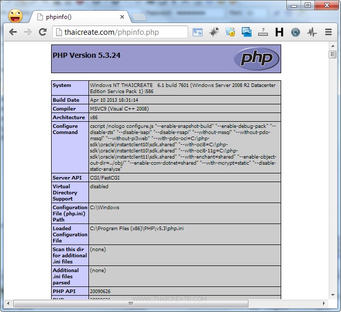 ติดตั้ง Php เพื่อใช้งาน Php บน Iis Web Server Windows Server 2008