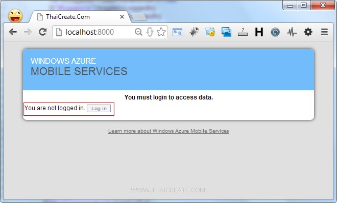ตอนที่ 5 การทำ Authentication In Azure Mobile Services ด้วย Html และ Javascript