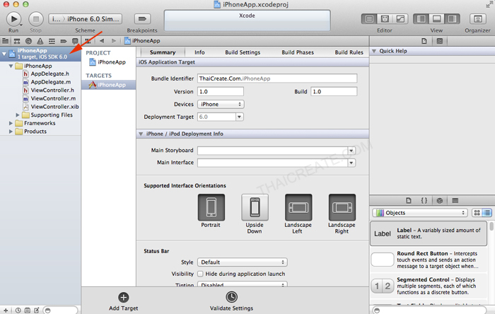 โครงสร้างของ Xcode Ide และ ไฟล์ที่ได้จากการ Create Project บน Xcode