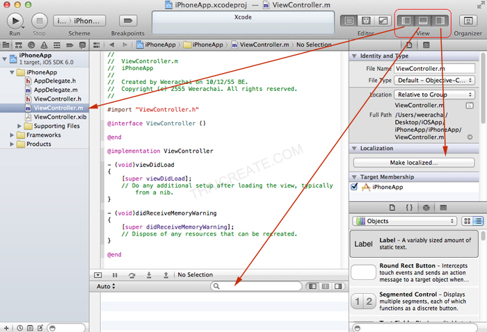 โครงสร้างของ Xcode Ide และ ไฟล์ที่ได้จากการ Create Project บน Xcode